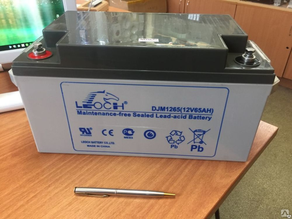 Leoch DJM 1265 Аккумулятор 12В 65А/ч, цена в Красноярске от компании КОДАС